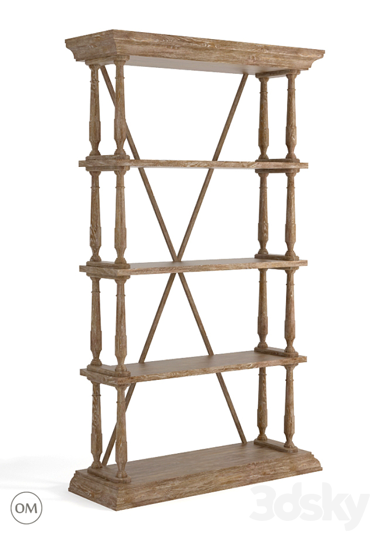 Natural cross bookshelf 8810-1110 - Other - 3D model
