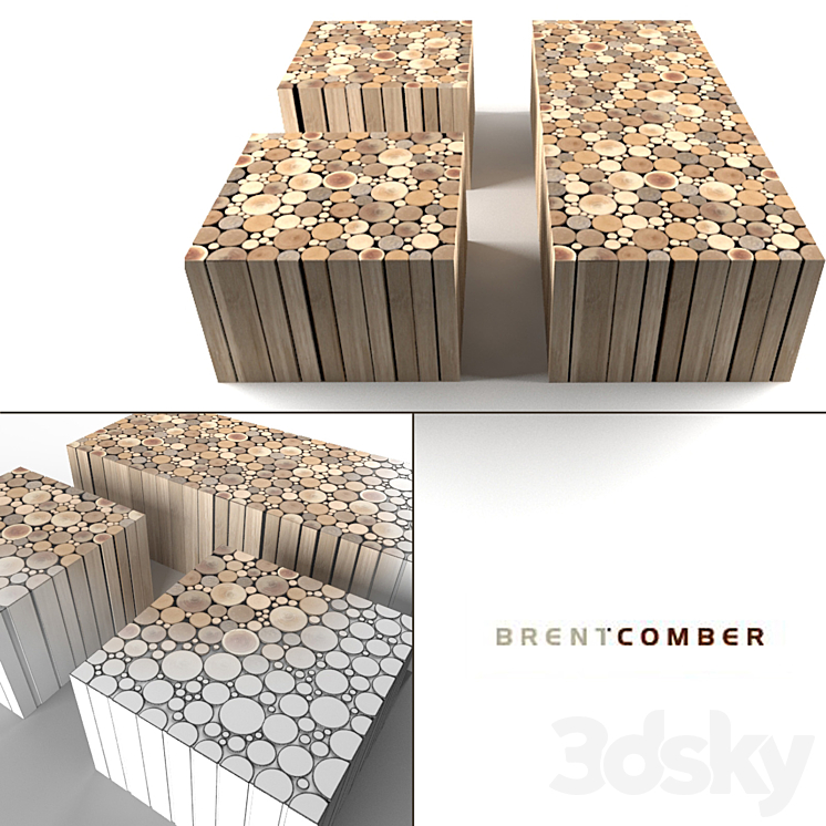 Brent Comber Furniture - Table + Chair - 3D model