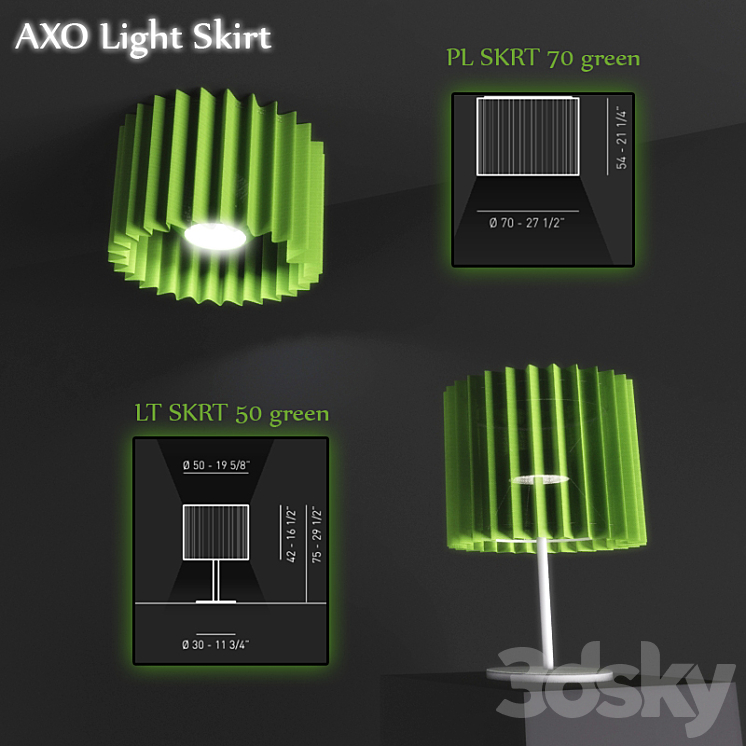 AXO Light / Skirt - Pendant light - 3D model