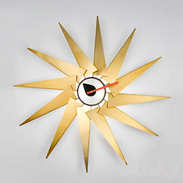 George Nelson Turbine Clock by Vitra - Watches & Clocks - 3D model