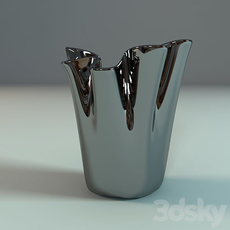Metal wave vase - Vase - 3D model
