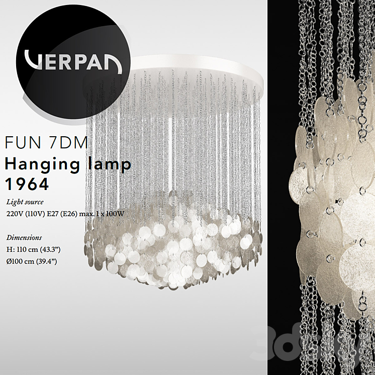 Verpan Fun 7DM - Pendant light - 3D model