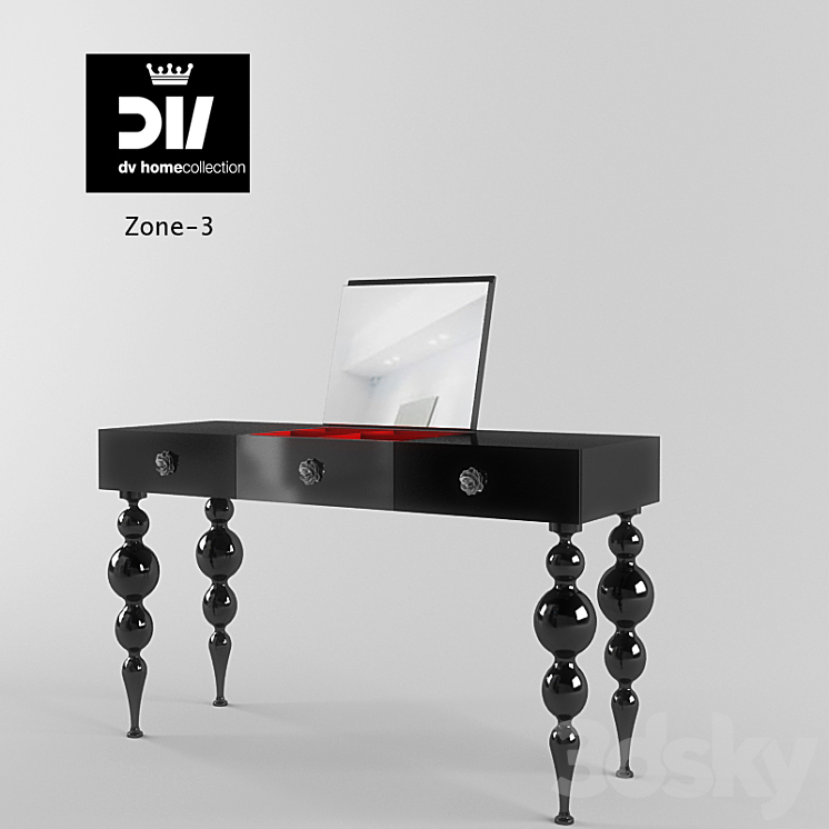 DV HOME COLLECTION, art. Zone-3 - Dressing table - 3D model