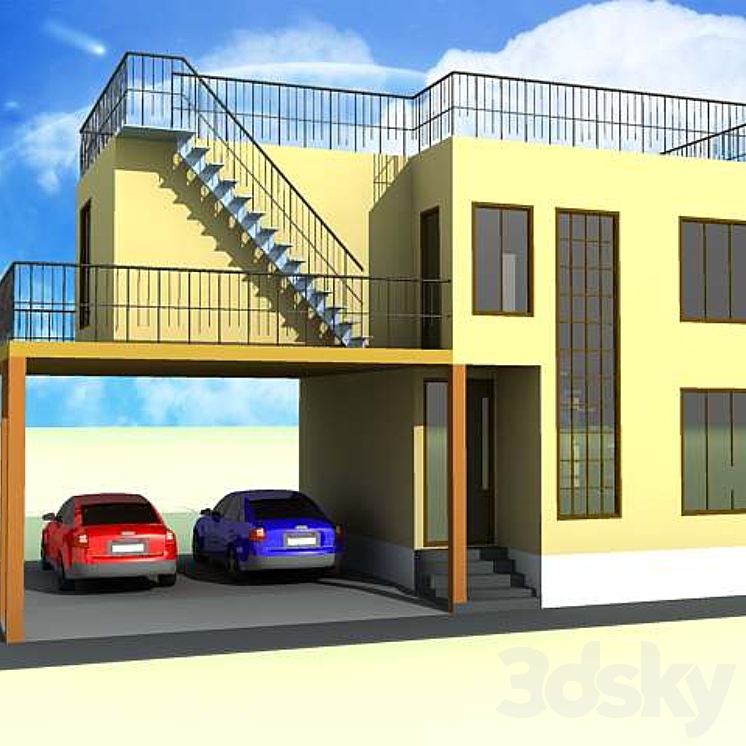 wooden cottage - Building - 3D model