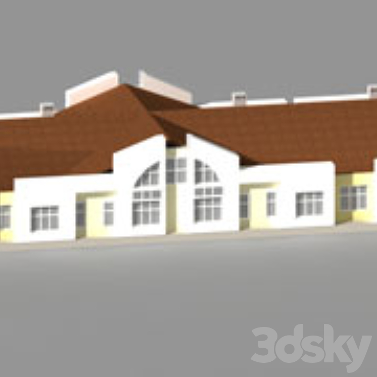 Polyclinic - Building - 3D model