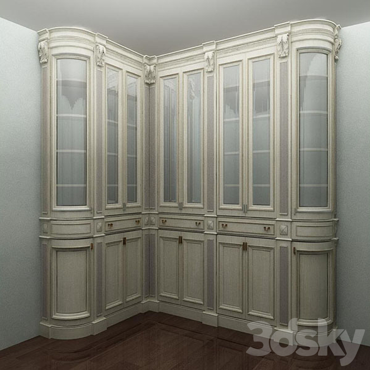 Library - Wardrobe & Display cabinets - 3D model