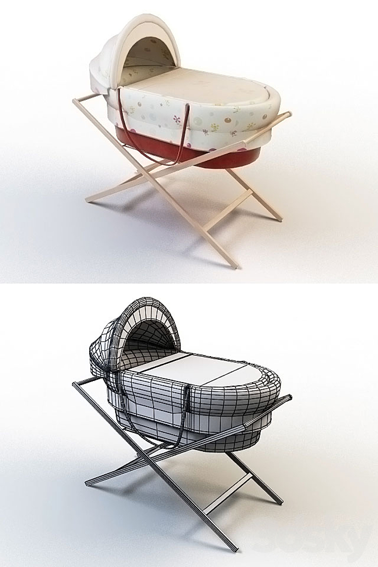 Moses Basket - Bed - 3D model