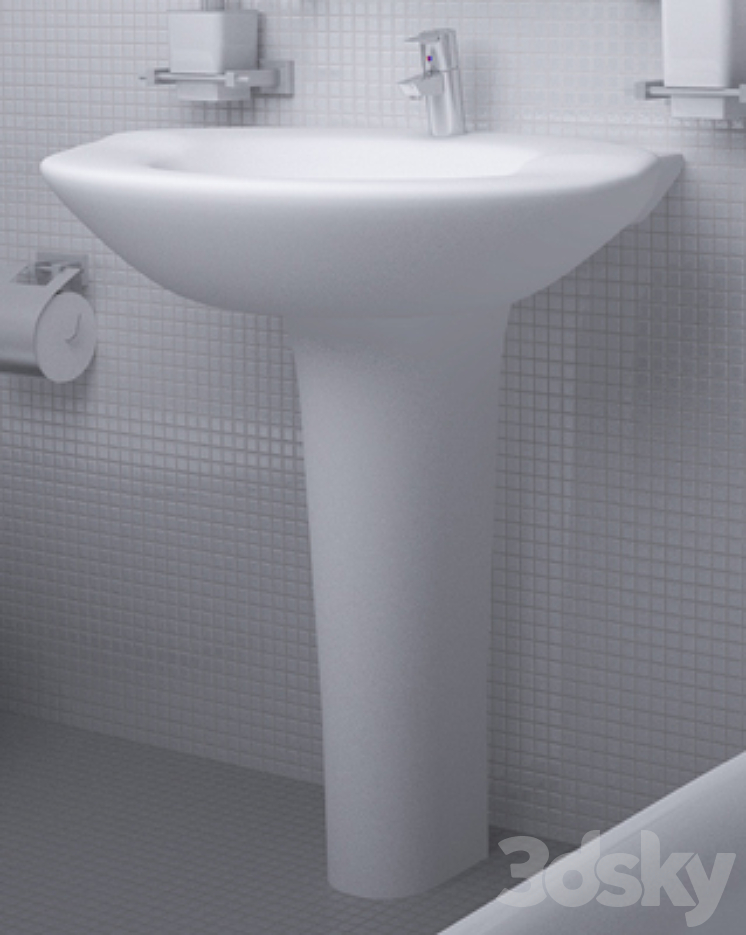 Sink Jacob delafon Presqu - Wash basin - 3D model
