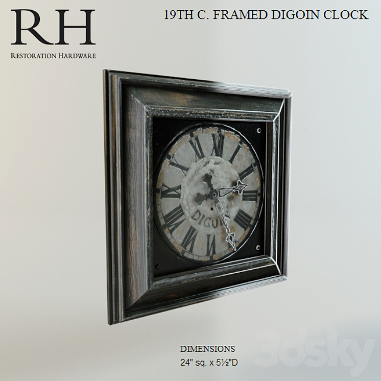 Restoration Hardware 19TH c. DIGOIN FRAMED CLOCK - Watches & Clocks ...