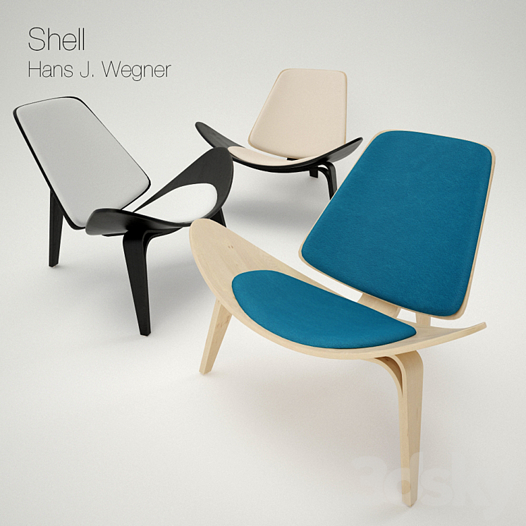 Shell - Arm chair - 3D model