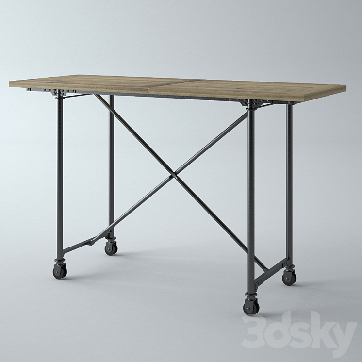 FLATIRON BAR 64" RH - Table - 3D model