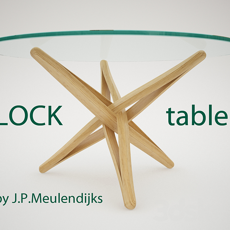 LOCK Table by JPMeulendijks - Table - 3D model