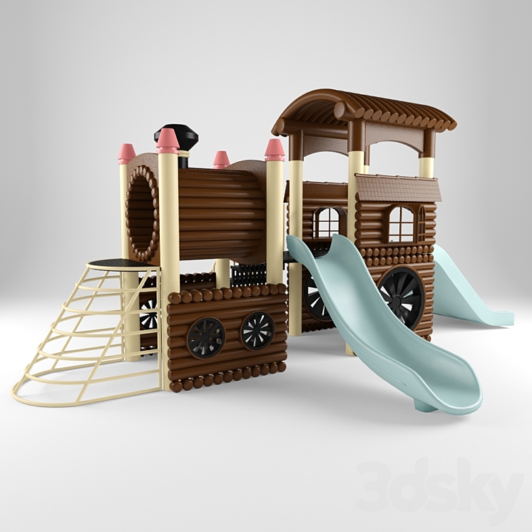 Playground Steam Locomotive - Playground - 3D model