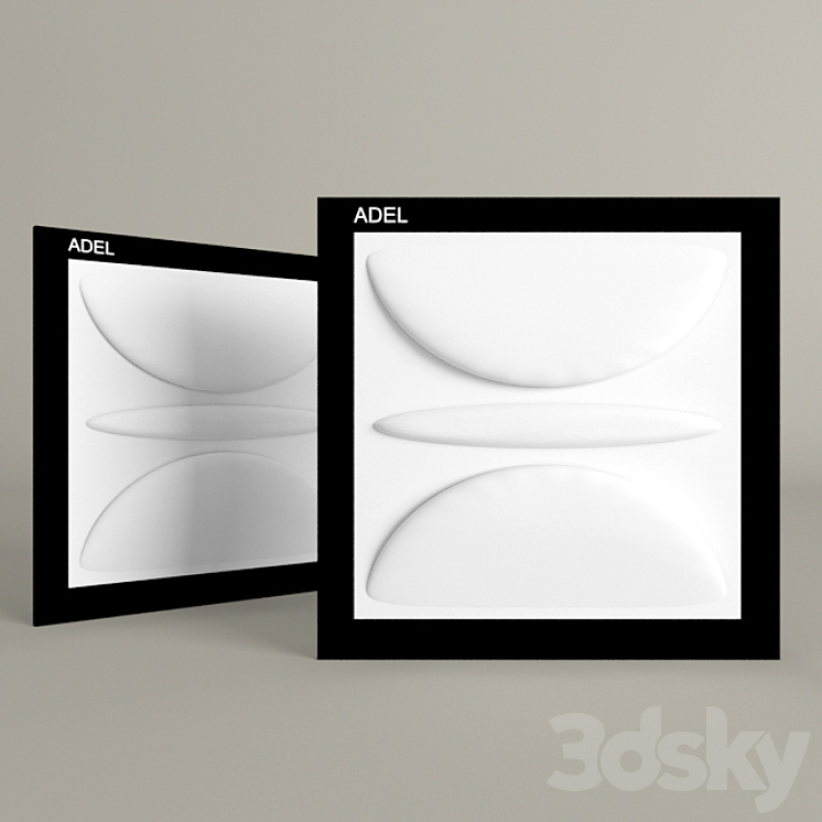 Adel 3d panel (bamboo) - 3D panel - 3D model