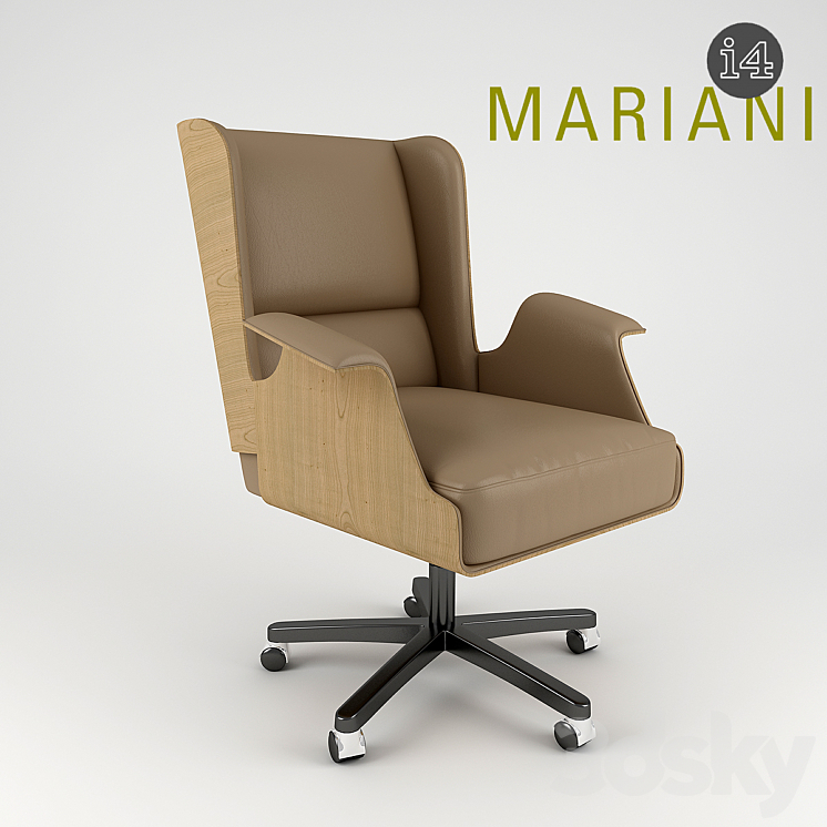 Garbo chair collection - Arm chair - 3D model