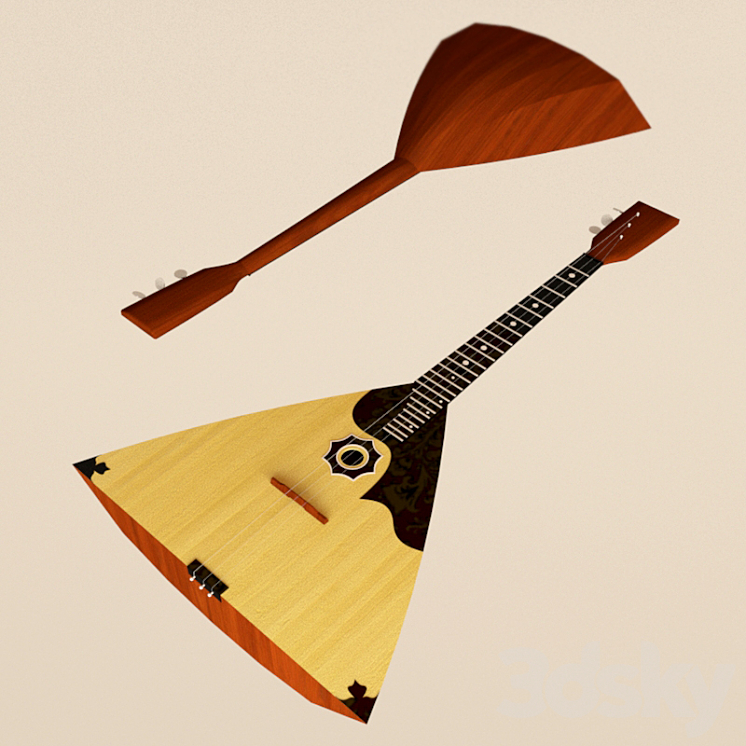 Balalaika - Musical instrument - 3D model