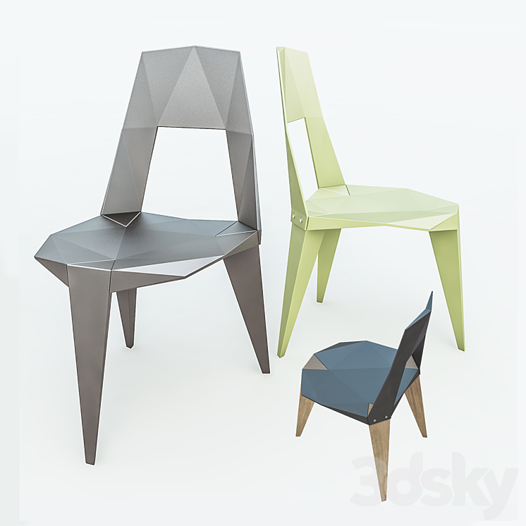 Pythagoras stoel - Chair - 3D model