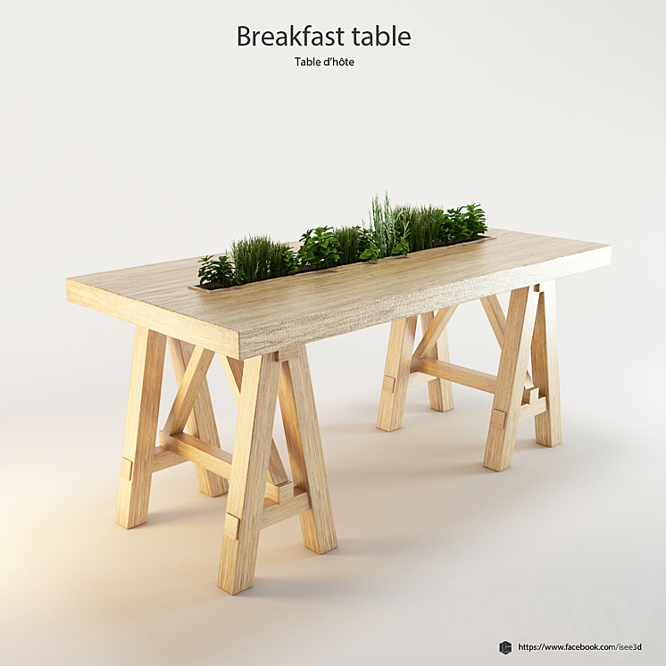 breakfast table - Table - 3D model