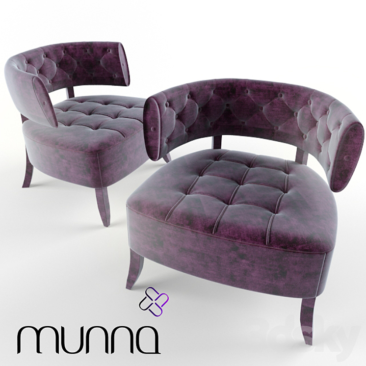 Munna chair - Arm chair - 3D model