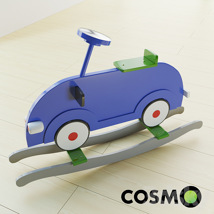 Rocking car - Toy - 3D model