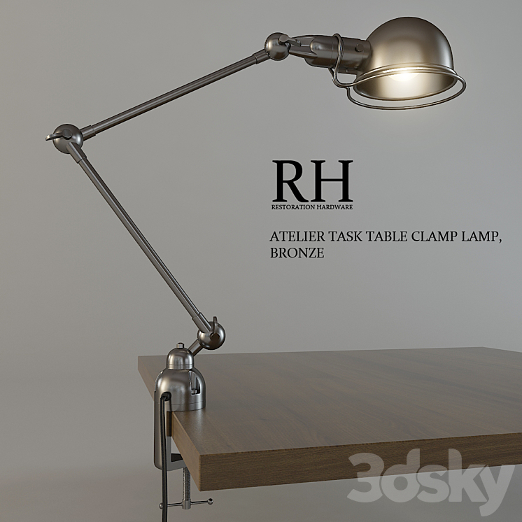 Lamp Restoration Hardware ATELIER TASK TABLE CLAMP LAMP BRONZE - Table ...
