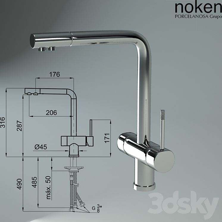 kitchen taps - Faucet - 3D model