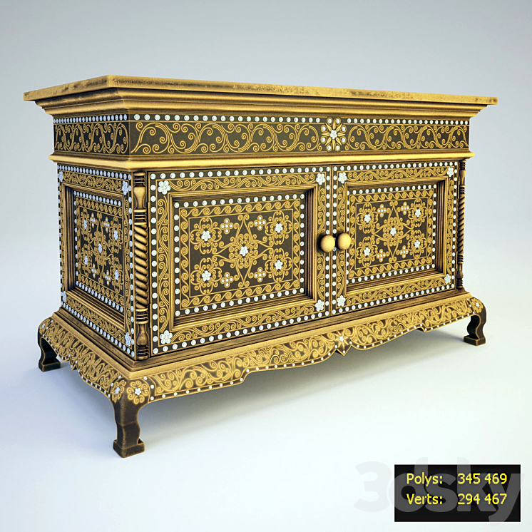 Chest "Shanti", art. SD093-1400 - Sideboard & Chest of drawer - 3D model