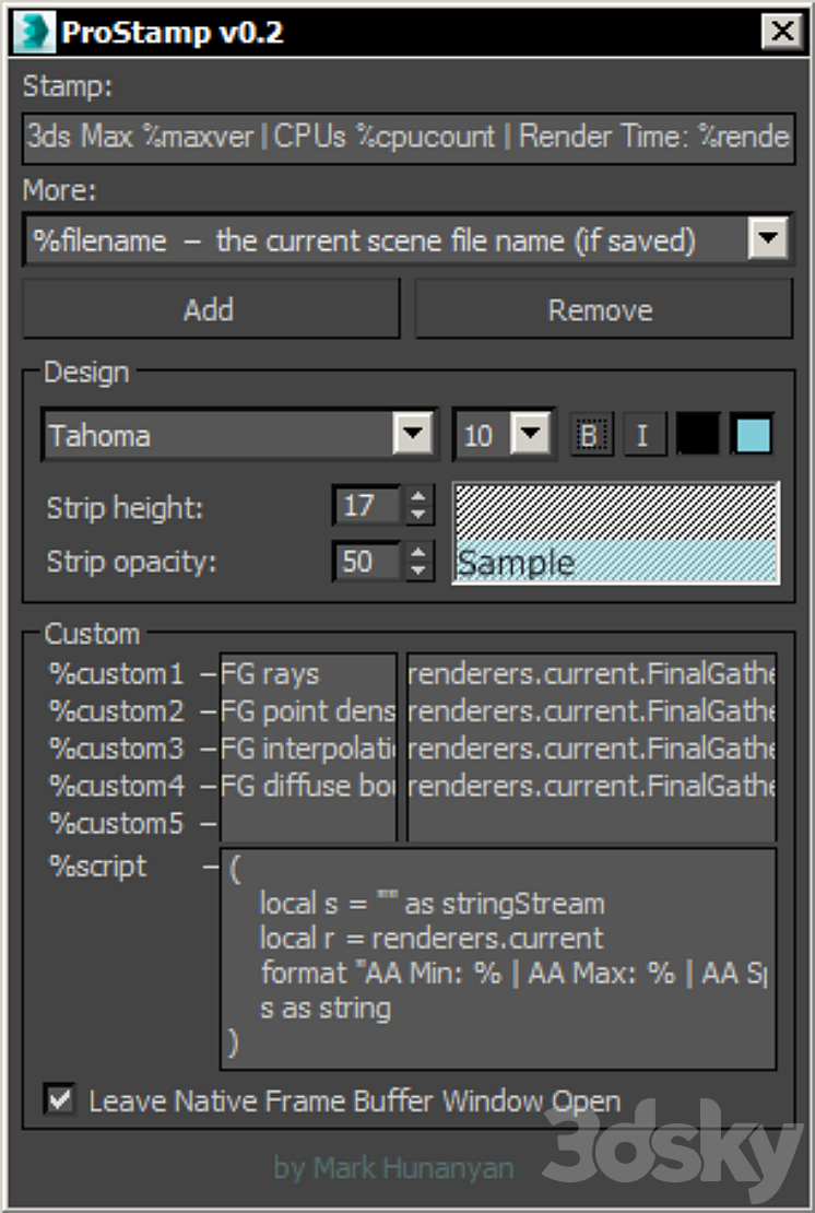 ProStamp - Scripts - 3D model
