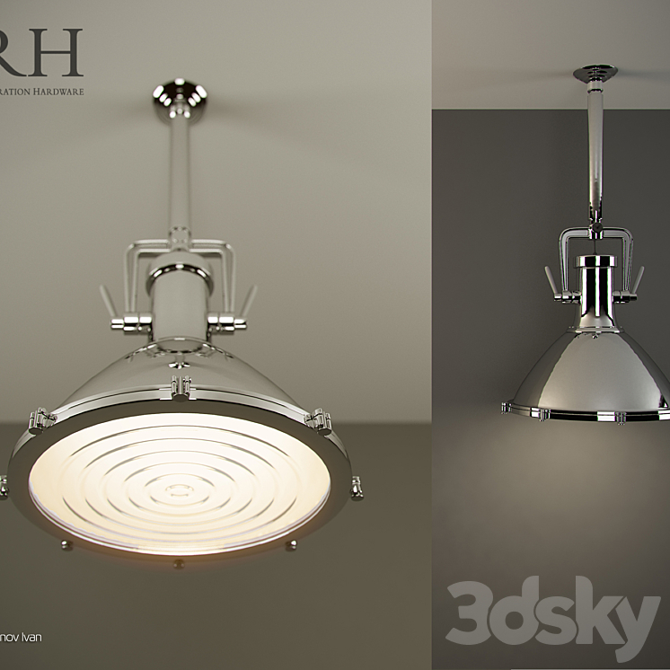 Benson Pendant Extra-Wide - Pendant light - 3D model