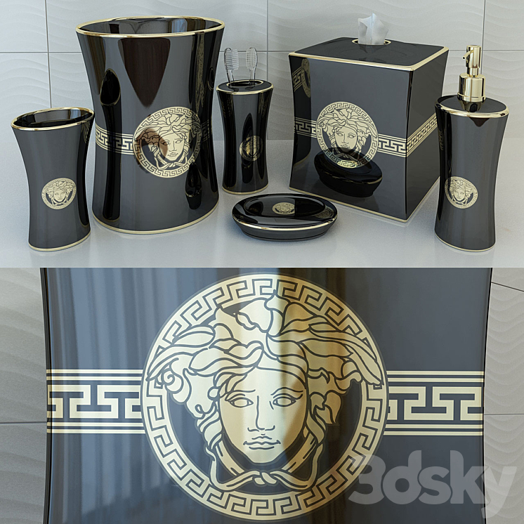 Decor for bathrooms VERSACE Bathroom accessories 3D model