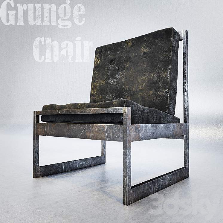 Grunge Chair - Arm chair - 3D model