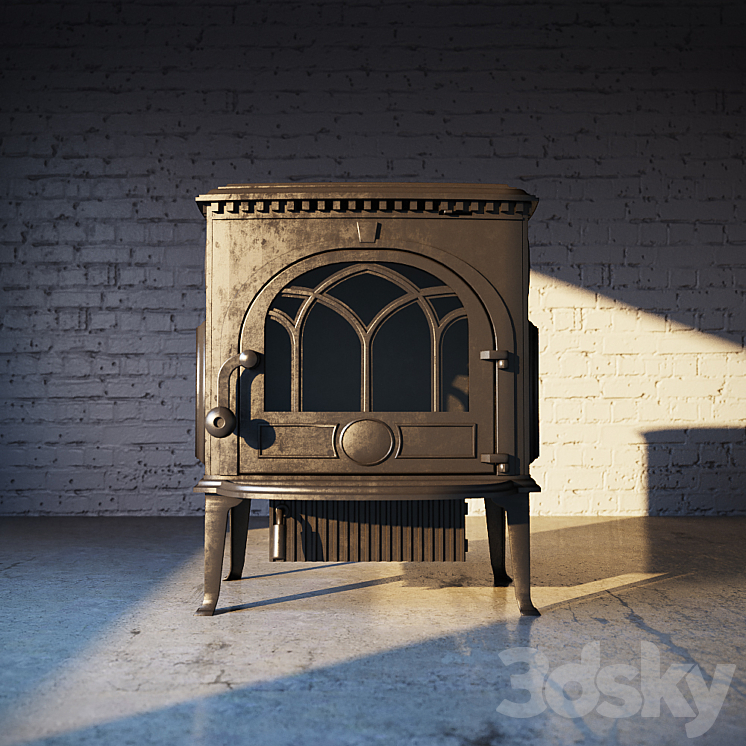 Jotul_F_3 - Fireplace - 3D model