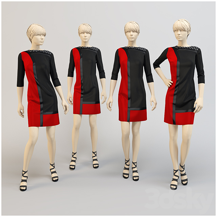 Modern Dress - Clothes - 3D model