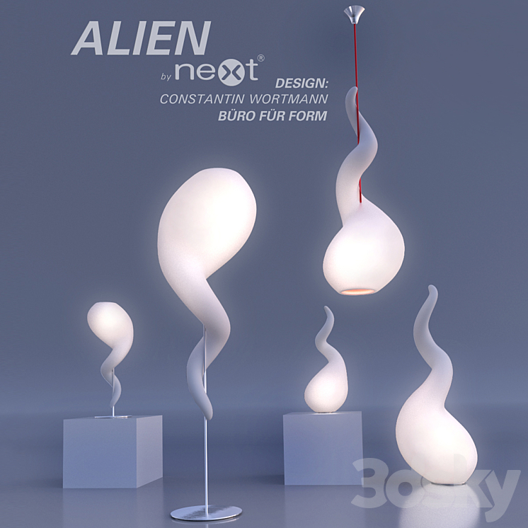Alien brand Next Fixtures - Pendant light - 3D model