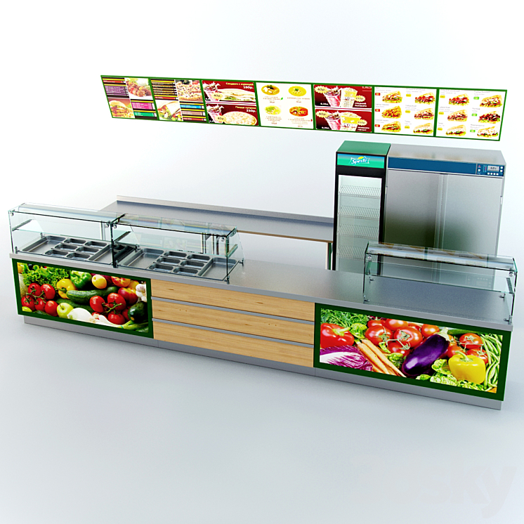 Equipment for SUBWAY - Restaurant - 3D model