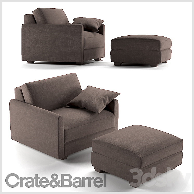 CB CHAIR & OTTOMAN - Arm chair - 3D model