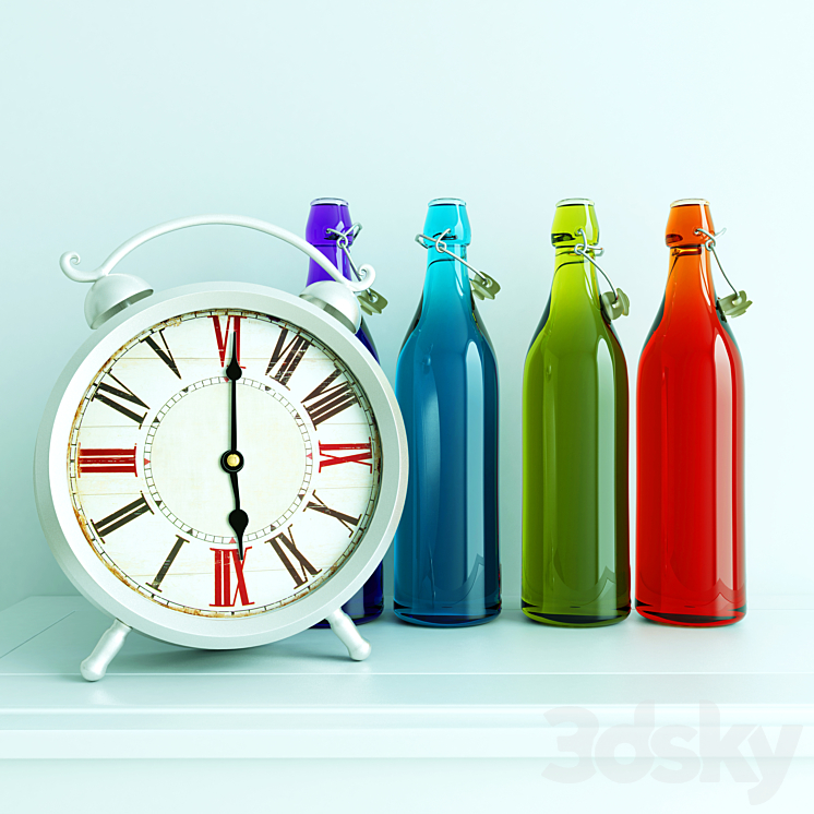 Bottles & Watches - Watches & Clocks - 3D model