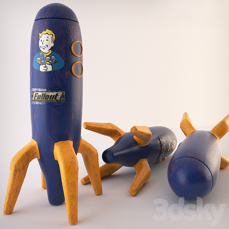 Rocket fallout - Toy - 3D model