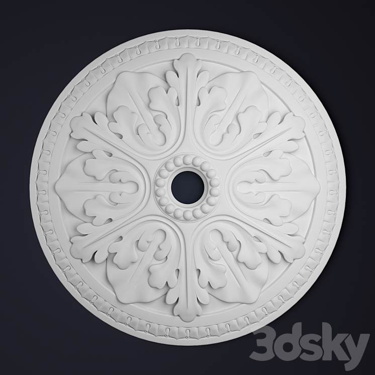 Rosette - Decorative plaster - 3D model