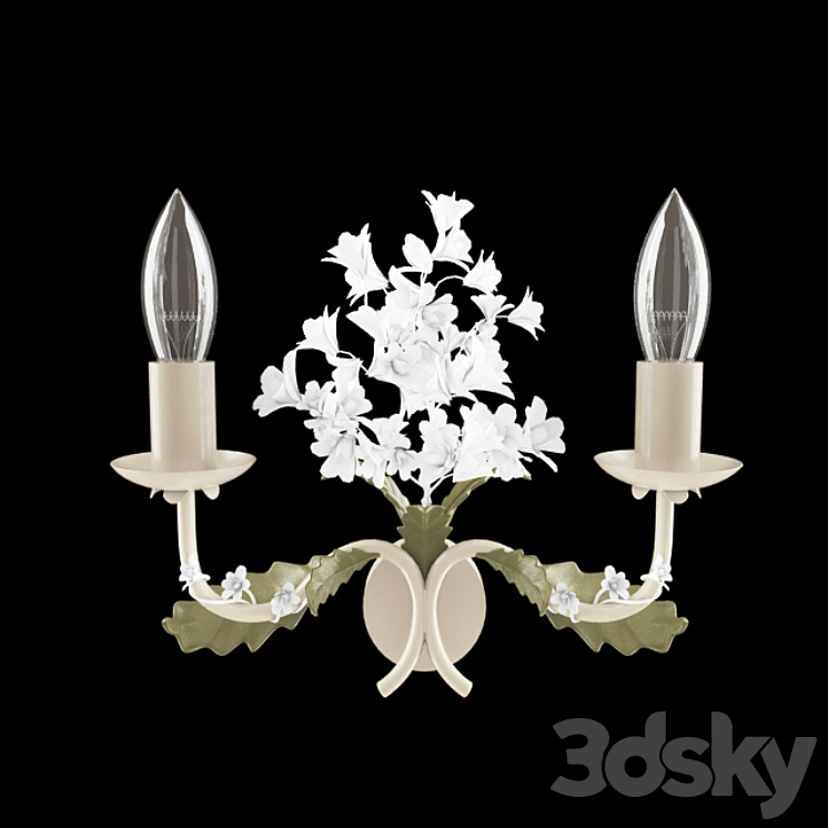 Lamp Flowers Wall - Wall light - 3D model