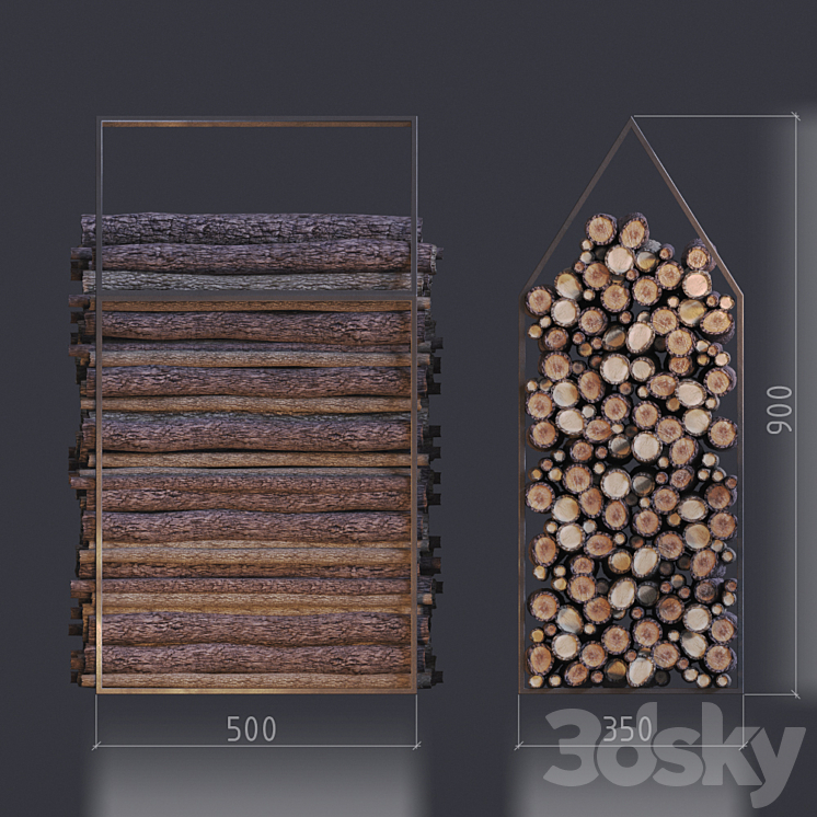 Stack of woods - Other decorative objects - 3D model