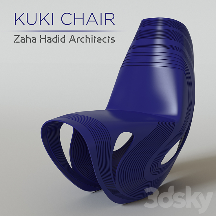 Kuki chair by Zaha Hadid for Sawaya & Moroni - Chair - 3D model