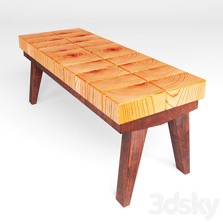Block bench Dexel Crafted - Chair - 3D model