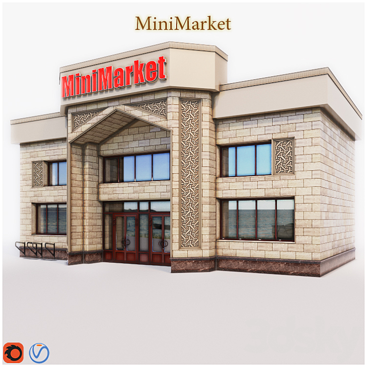 Minimarket - Building - 3D model