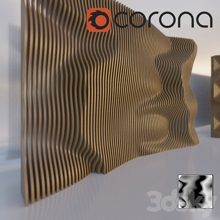 Parametric wood panel - Other decorative objects - 3D model