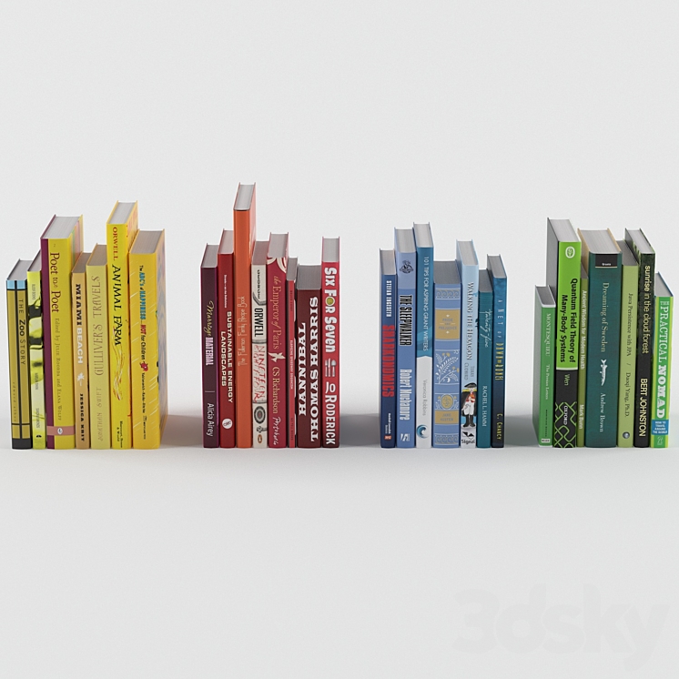 Books divided by color - Books - 3D model