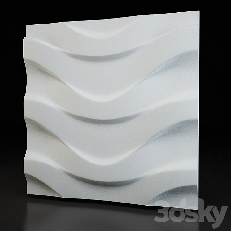 Wave - 3D panel - 3D panel - 3D model