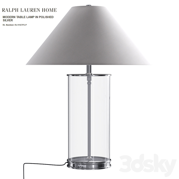 Ralph Lauren MODERN TABLE LAMP IN POLISHED SILVER - Table lamp - 3D model