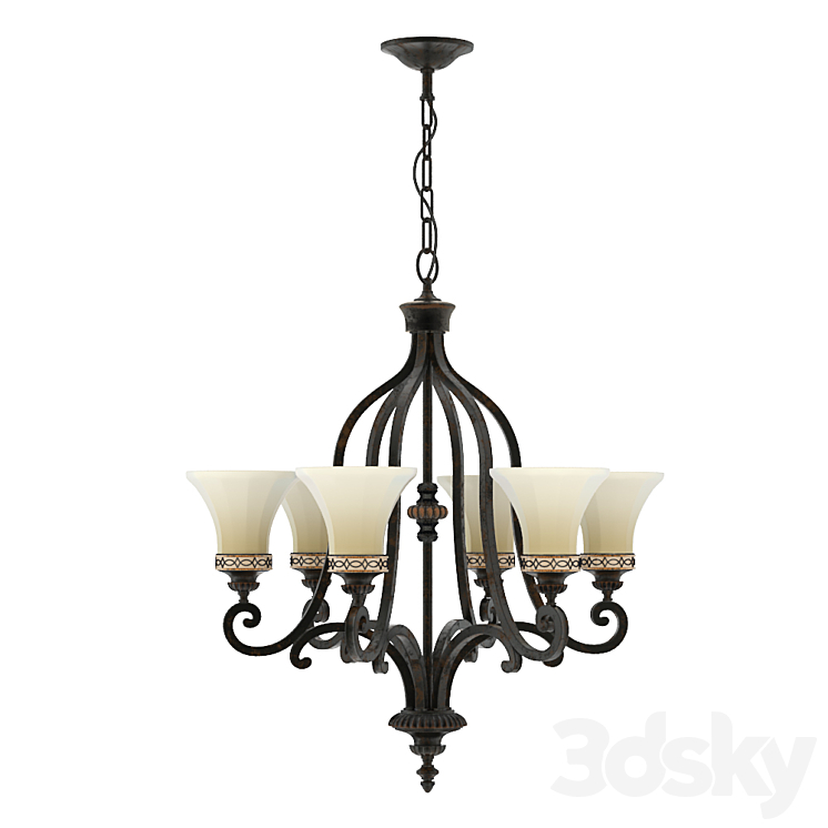 Chandelier DRAWING Feiss INDOOR FE / DRAWING RM6 - Pendant light - 3D model