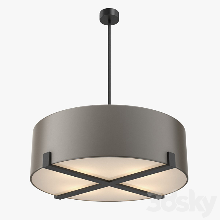 Porta Romana - Cross braced ceiling light - Pendant light - 3D model